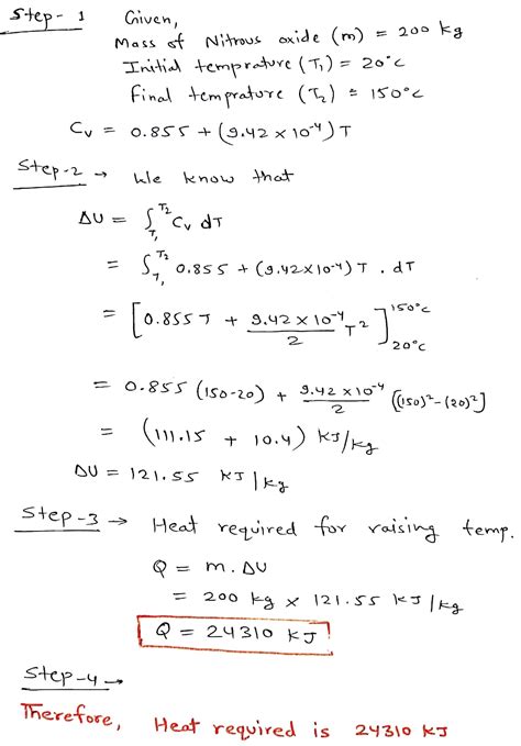 [solved] show solution calculate the heat required to raise the temperature course hero