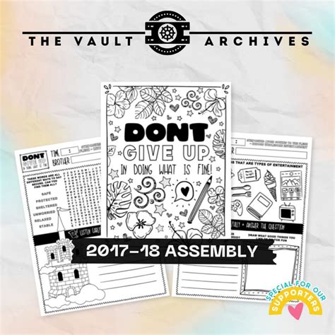 Vault Type Assembly Workbook Jw Printables