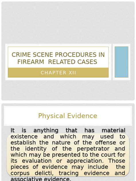Chapter 12 Crime Scene Procedures On Firearm Identification Pdf