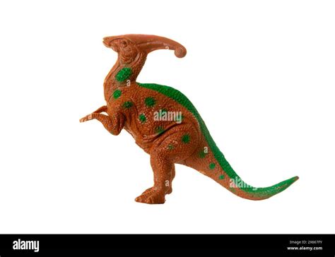 Parasaurolophus Dinosaur Toy Herbivorous Reptile From The Jurassic And Cretaceous Eras Stock