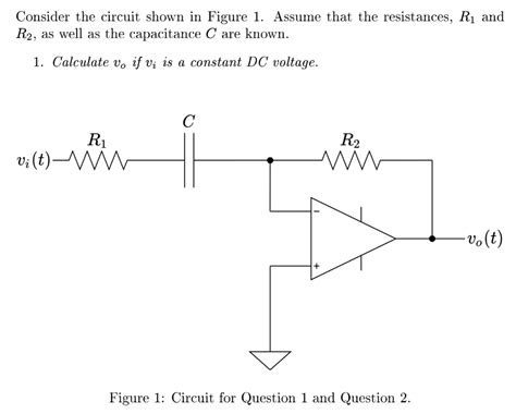 Solved Consider The Circuit Shown In Figure 1 Assume That