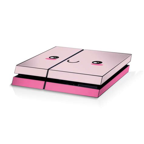 Cute Kawaii Face Pink Ps4 Controller Skin