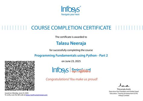 python infosysspringboard learningjourney programming
