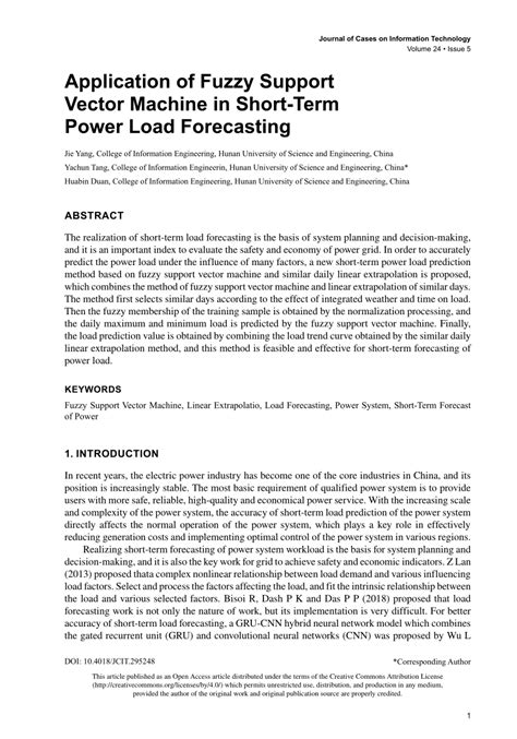 Pdf Application Of Fuzzy Support Vector Machine In Short Term Power