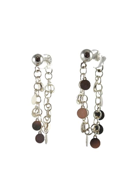 Shimmer Chain Loop Earrings