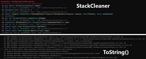 Github Danielwillettstackcleaner Stack Trace Formatter For Dotnet