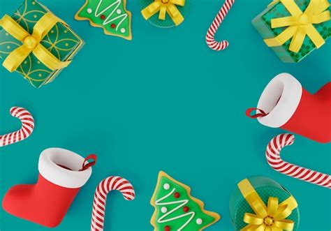 3d Christmas Theme Background Design Images Free Download On Freepik