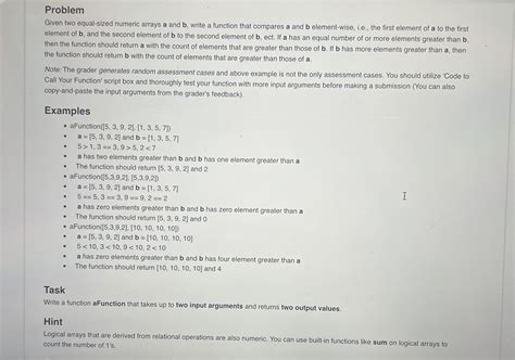 Solved Problemgiven Two Equal Sized Numeric Arrays A And B