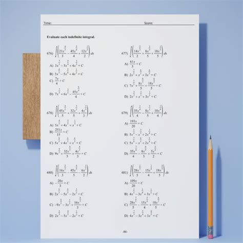 Calculus Mega Bundle Indefinite Integrals Area Under A Curve 95 Worksheets