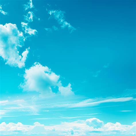 Clean Sky Blue Background Premium Ai Generated Image
