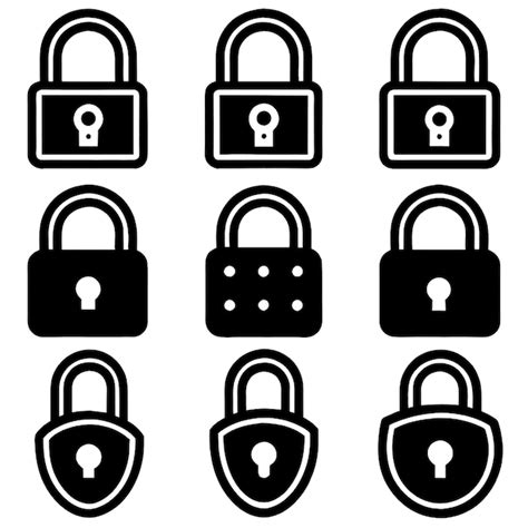Premium Psd Different Types Of Lock Icon