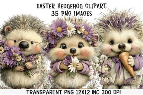 Easter Hedgehog Clipart Graphic By Artisticvisions · Creative Fabrica