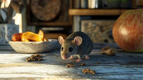 Mouse In Kitchen Premium Ai Generated Image