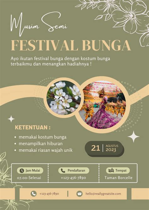 Halaman 15 Gratis Desain Contoh Gambar Bunga Canva