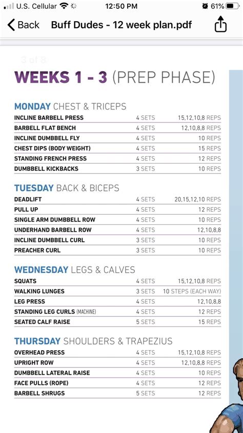 Best Bodybuilding Exercises Chart