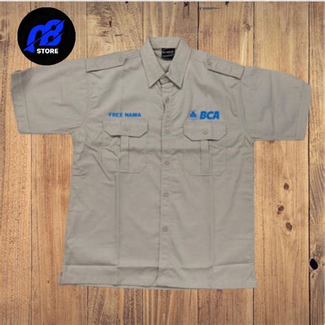 Jual Kemeja Pdh Bank Bca Free Nama Baju Bank Bca Shopee Indonesia