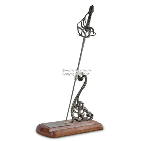 Cas Hanwei French Swept Hilt Mini Rapier Sword With Wood Stand Letter Opener