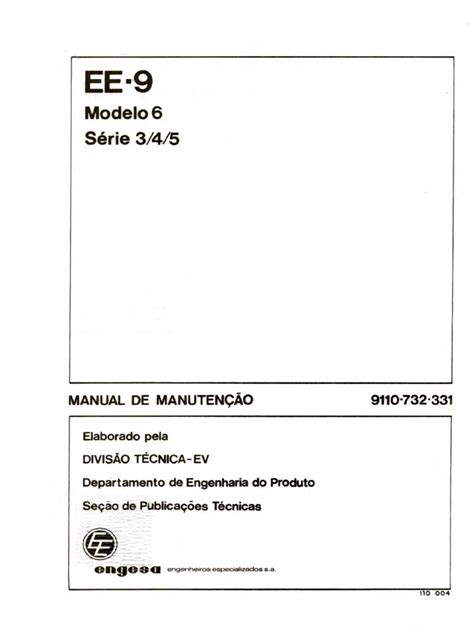 Manual Técnico De Manutenção Vbr Ee 9 Mod Iv Pdf Pistão