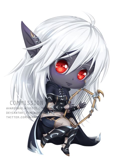 Comm Chibi Drow By Avareonart On Deviantart