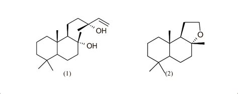 Chemical Structures Of The Diterpene Alcohol Sclareol 1 And The