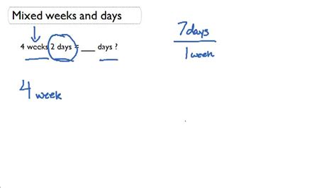 Converting Mixed Weeks And Days Into Days Video Measurement Ck 12 Foundation