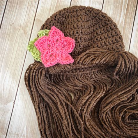 Moana Inspired Hat Crochet Moana Wig Moana Wig Hat Available Etsy