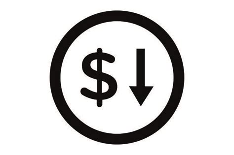 Dollar Down Icon Graphic By Joloarto · Creative Fabrica