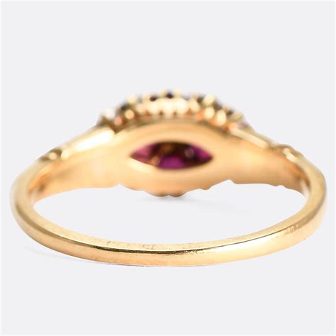Edwardian Ruby And Diamond Cluster Ring Butter Lane Antiques