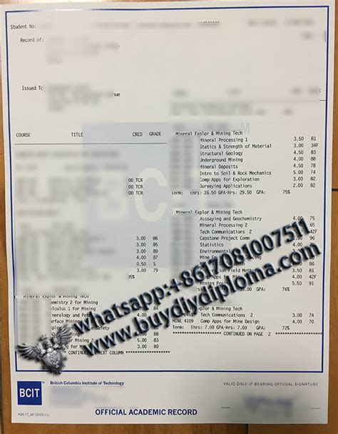 How To Buy Fake Bcit Offical Academic Transcript Fake Diploma Buy Fake Diploma Buy Degree