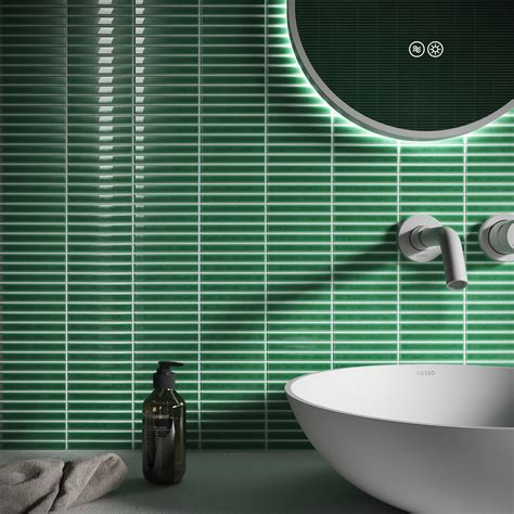 Eco Friendly Green Tile Bathroom Wall Panels For Sustainable Design