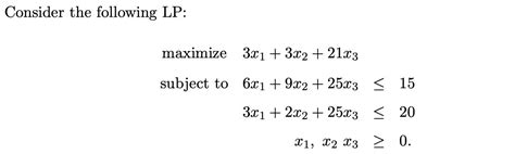 2 a write out the dual of the above problem 2 b