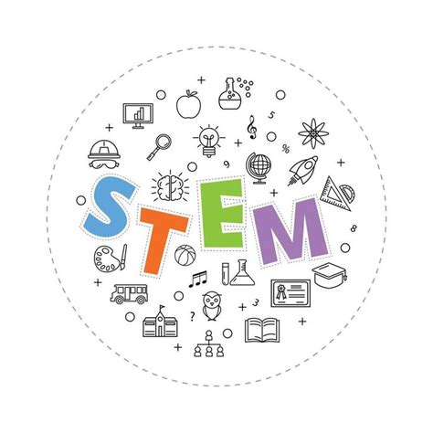 Stem Education Concept Science Technology Engineering And Maths Icon