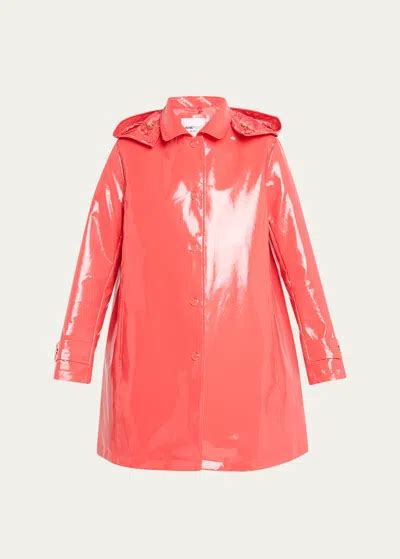 Jane Post Iconic Princess Slicker Rain Jacket In Rose Modesens