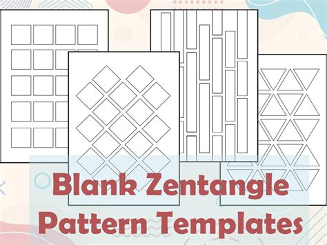Printable Blank Templates For Zentangling Printable Template