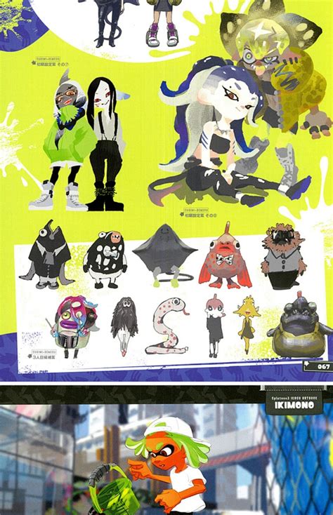喷射战士3 Splatoon斯普拉遁设定集q版角色原画集插画册素材图片 淘宝网 花瓣网