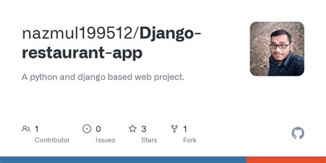 Github Nazmul199512django Restaurant App A Python And Django Based