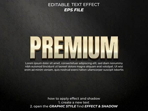premium text effect, font editable, typography, 3d text. vector template 26136613 Vector Art at ...