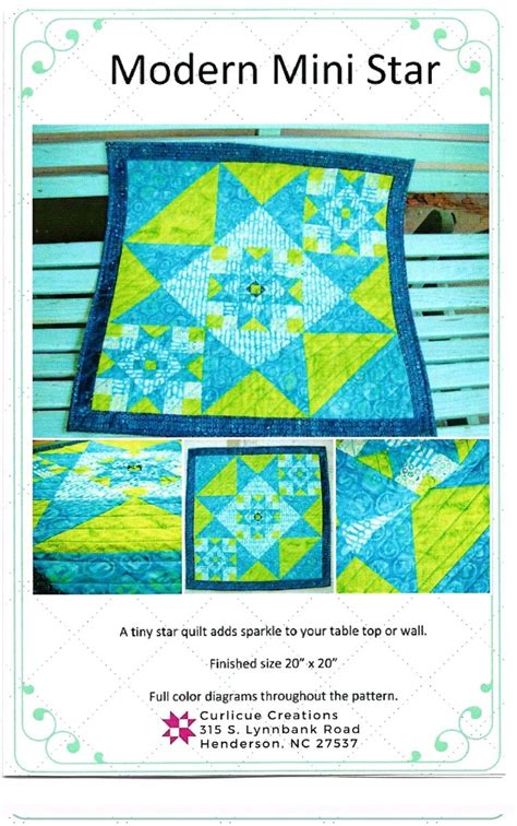 Modern Mini Star Downloadable Pattern Quilting Books Patterns And Notions