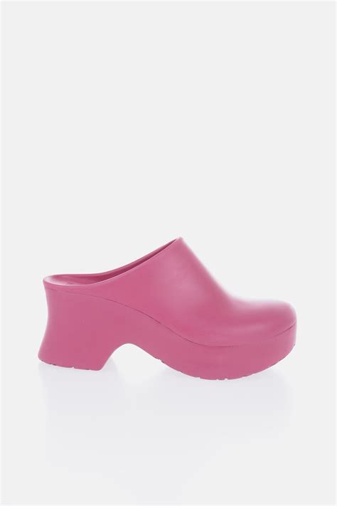 Loewe Solid Color Rubber Clogs Heel 9cm Women Glamood Outlet