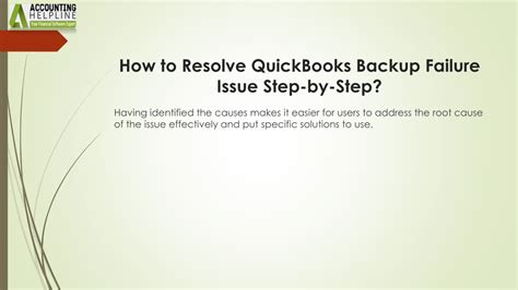 PPT Troubleshooting QuickBooks Backup Failed Expert Solutions PowerPoint Presentation ID