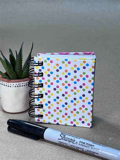Mini Spiral Bound Notebook With Colorful Cover Etsy
