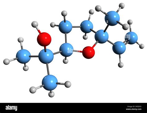 3d Image Of Linalool Oxide Skeletal Formula Molecular Chemical