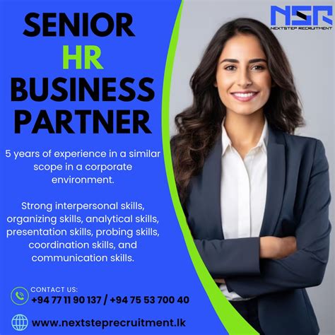 We Are Seeking A Senior Hr Business Partner With 5 Years Of Experience