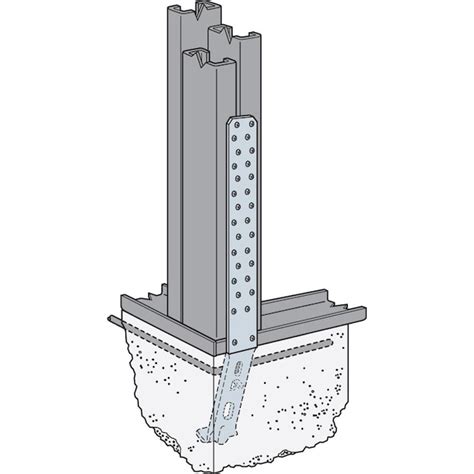 Simpson Strong Tie 26 1 8 In 12 Gauge Galvanized Steel Holddown Wood To Concrete Retrofit In