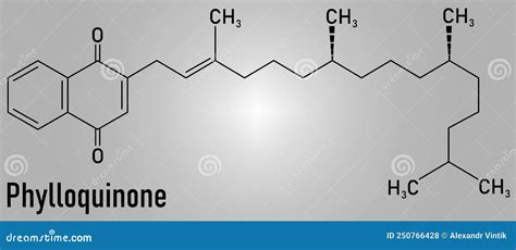 Vitamin K K1 Phylloquinone Orphytomenadione Molecule Skeletal