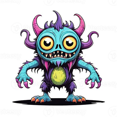 Ai Generated Monster Cartoon Character Design Illustration On