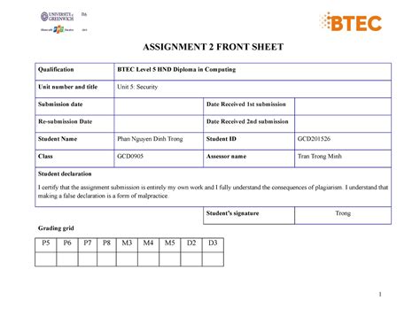 Asm2 1623 1asdasd Assignment 2 Front Sheet Qualification Btec Level