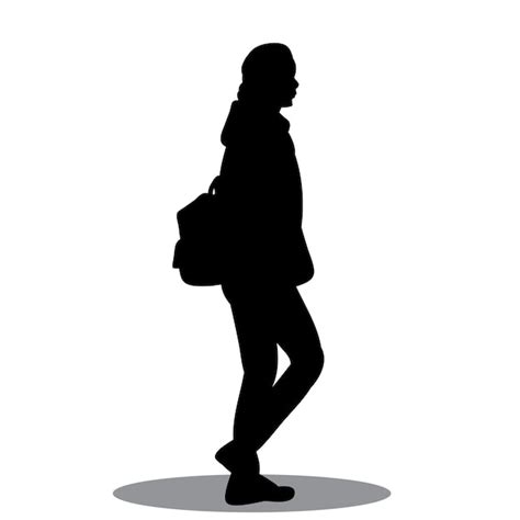 Walking Girl Silhouette