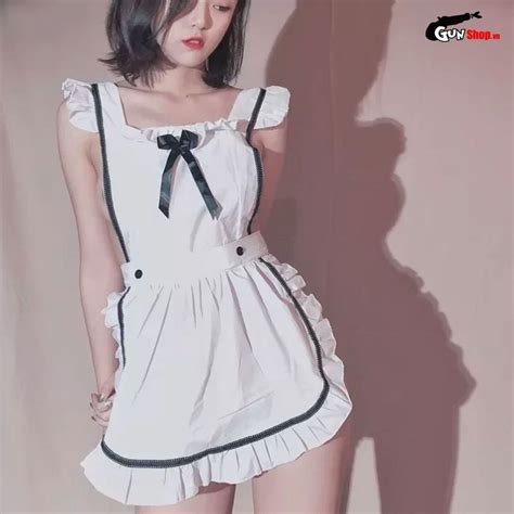 Thời Trang Sexy Cosplay Cô Hầu Gái Với Tạp Dề Gợi Cảm Hg12