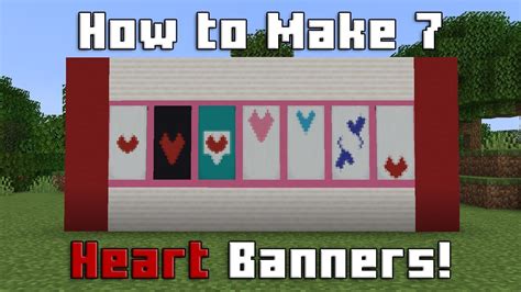 Minecraft How To Make 7 Heart Banners For Minecraft 1 14